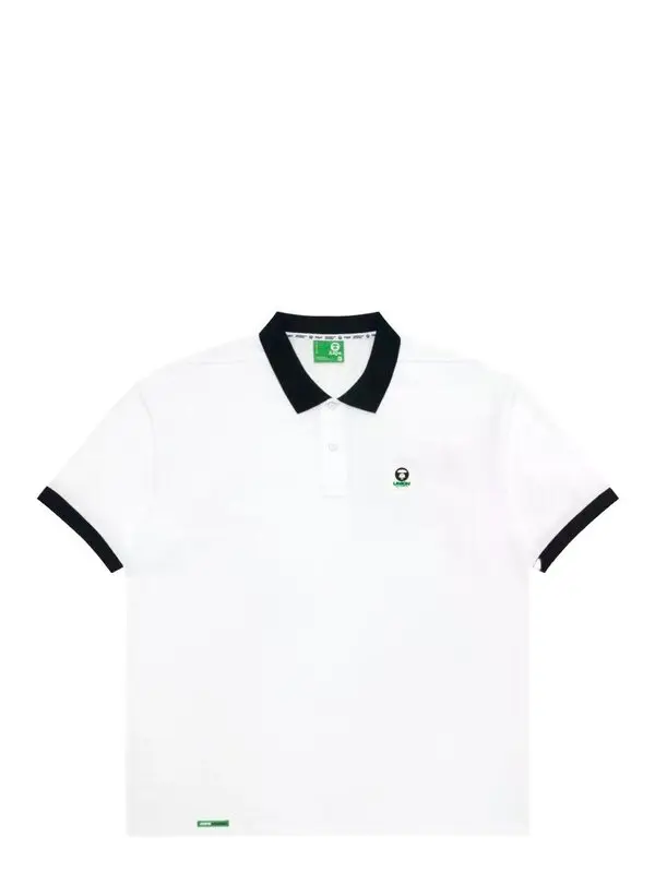 AAPE BY *A BATHING APE Contrast Trim Polo Shirt - White
