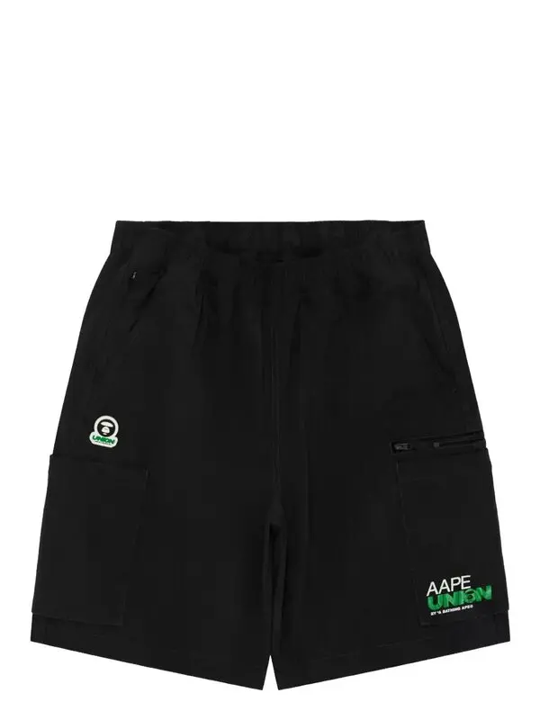 AAPE BY *A BATHING APE Cargo Logo Shorts - Black