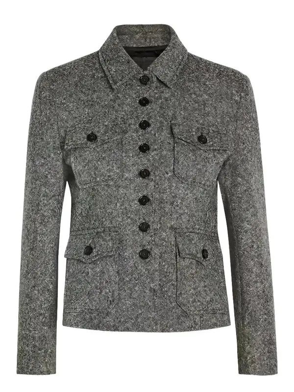 NILI LOTAN Jamison Buttoned Jacket - Grey