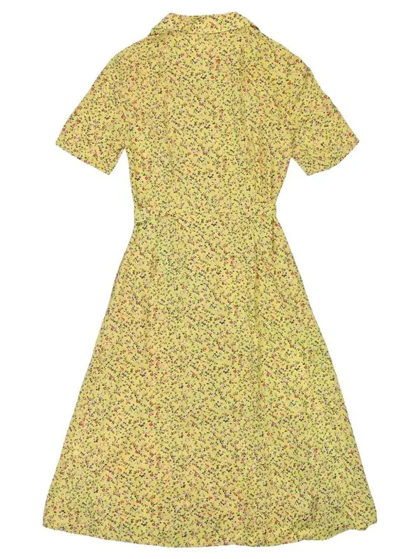 Callipygian Floral-print Midi Dress - Yellow