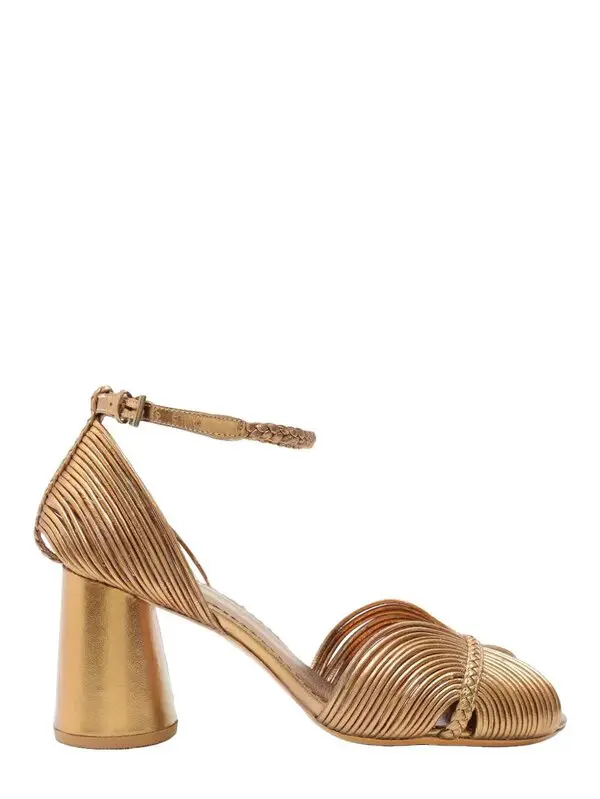 STUDIO CHOFAKIAN Twiggy Metallic Sandals - Gold