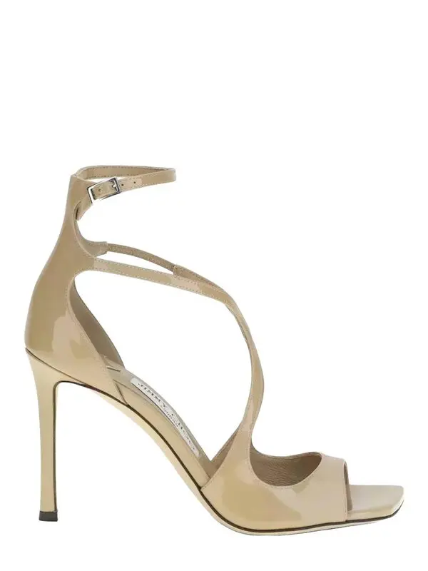 JIMMY CHOO Azia 95 T-strap Sandals - Neutrals
