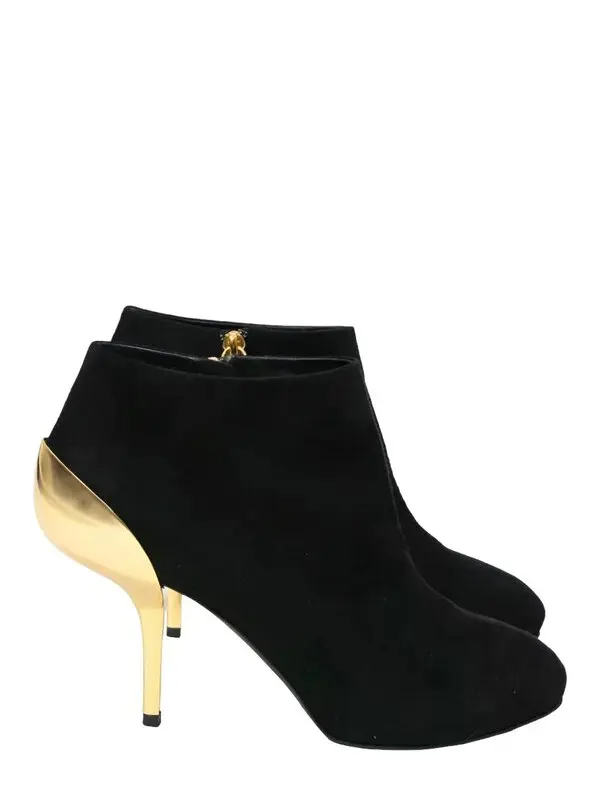 GIUSEPPE ZANOTTI Gold-tone Heel Boots - Black
