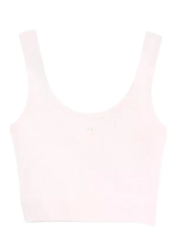 From Future Scoop-neck Cropped Top - Pink