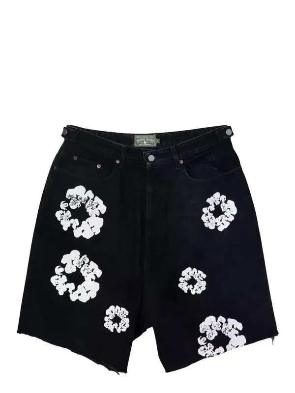 DENIM TEARS Cotton Denim Shorts - Black