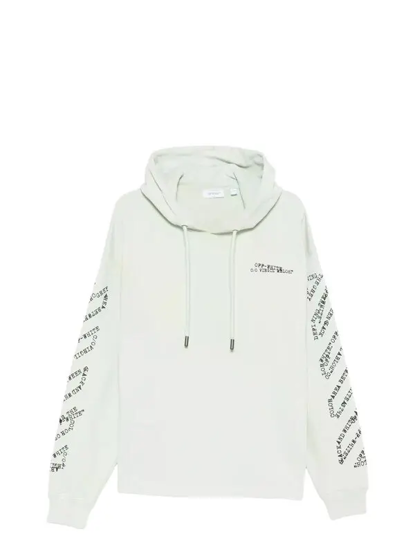 Off-White Type Machine Arrow Long-sleeve Hoodie - Green