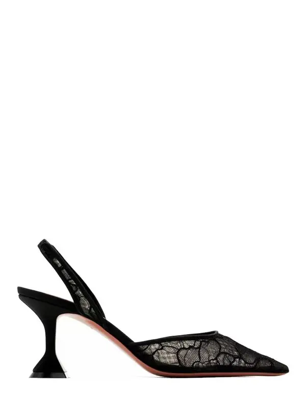 Amina Muaddi Holli Slingback Pumps - Black