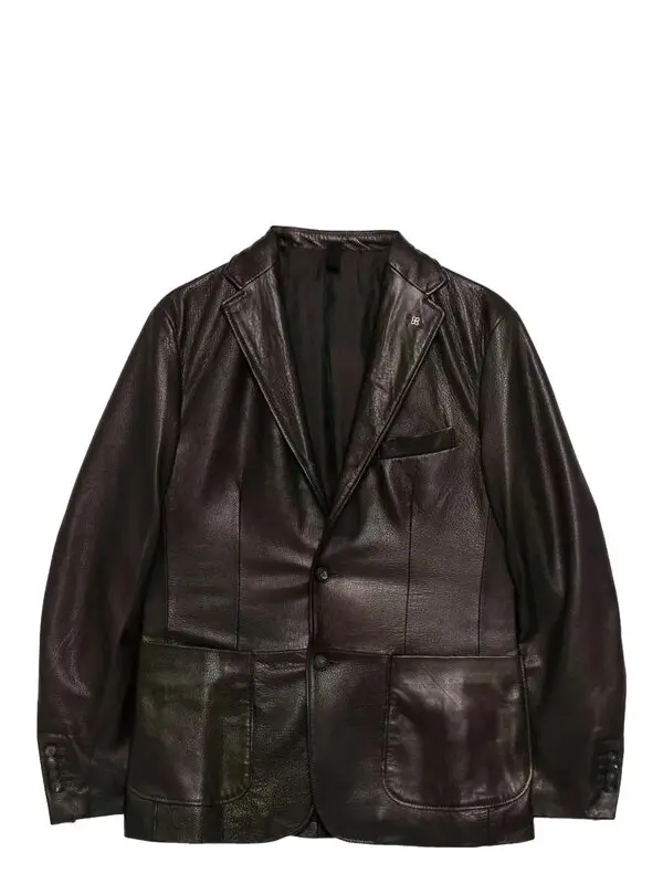 Tagliatore Wes Leather Jacket - Brown