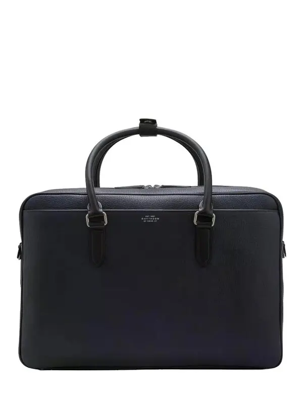 Smythson 48-hour Ludlow Double-zip Holdall Bag - Blue