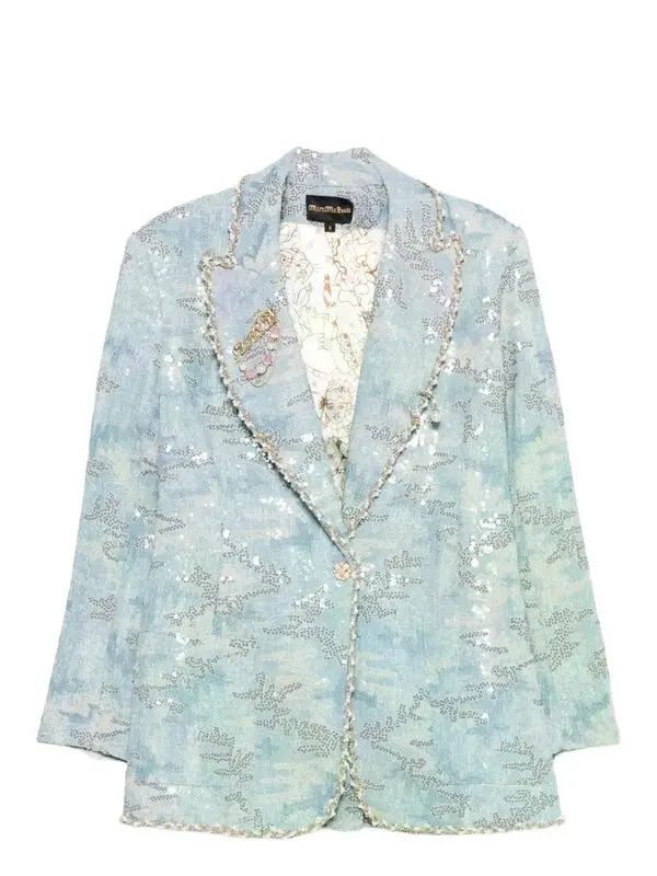 MINIME Buttoned Embellished Blazer - Blue