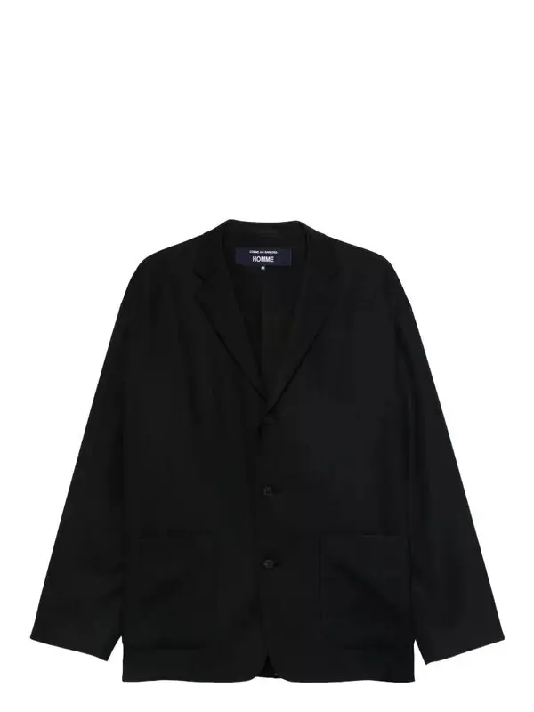 Comme Des Garçons Patch-pocket Blazer - Black