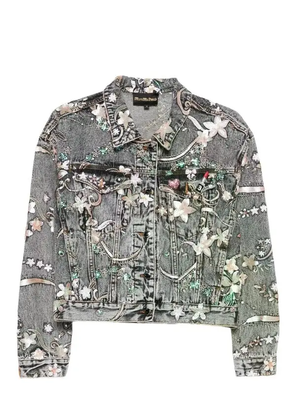 MINIME Buttoned Floral Jacket - Black