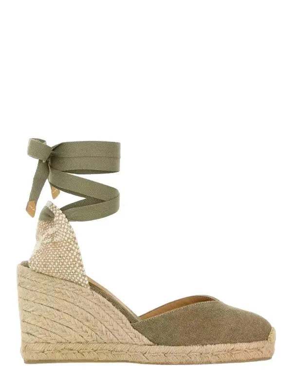 CastaÑer Wraparound Espadrille - Green