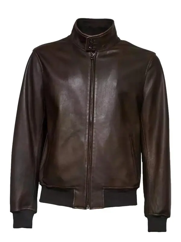 STEWART Zip-up Jacket - Brown
