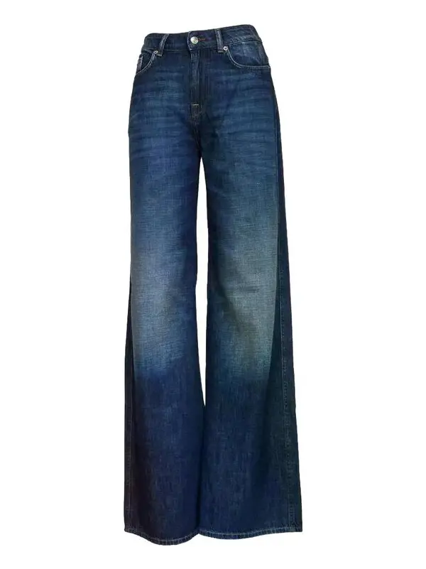 DEPARTMENT 5 Pretender Five-pocket Wide Leg Jeans - Blue