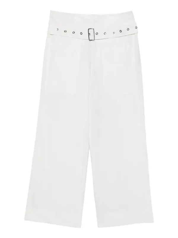 Seafarer Melie Belt-loop Trousers - White