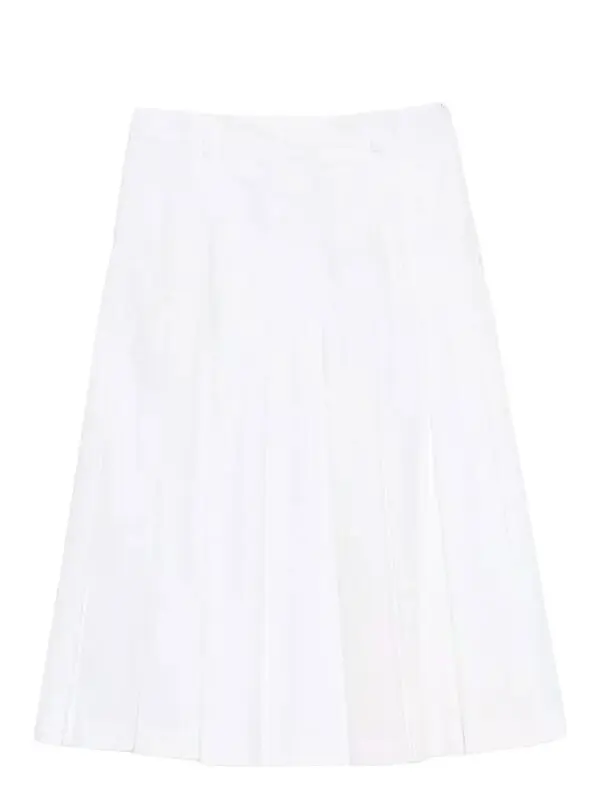 Vivetta A-line Pleated Midi Skirt - White