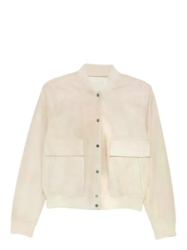 SALVATORE SANTORO Flap-pocket Buttoned Bomber Jacket - Neutrals