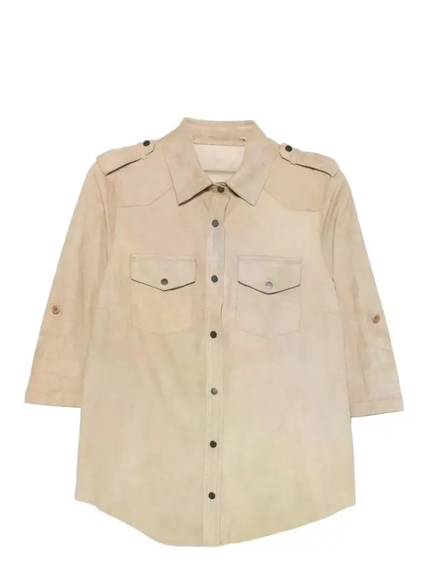 SALVATORE SANTORO Buttoned Jacket With Chest Pockets - Neutrals