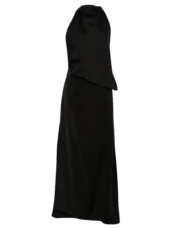 Sportmax Halterneck Layered Maxi Dress - Black