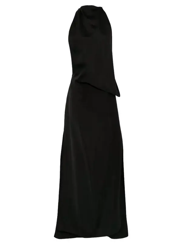 Sportmax Halterneck Layered Maxi Dress - Black