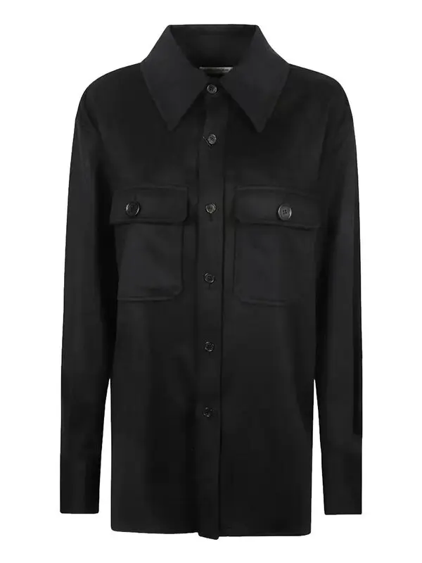 Saint Laurent Buttoned Pocket Shirt - Black