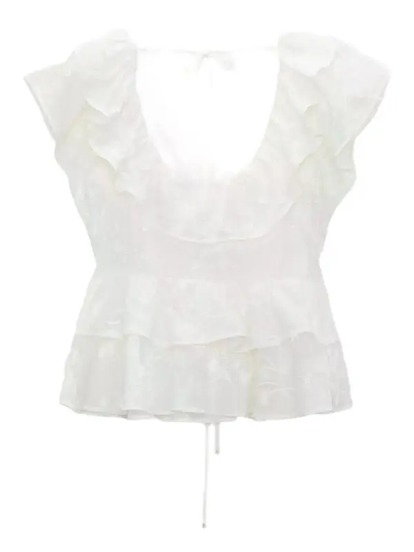 Dorothee Schumacher Ruffled Top - White