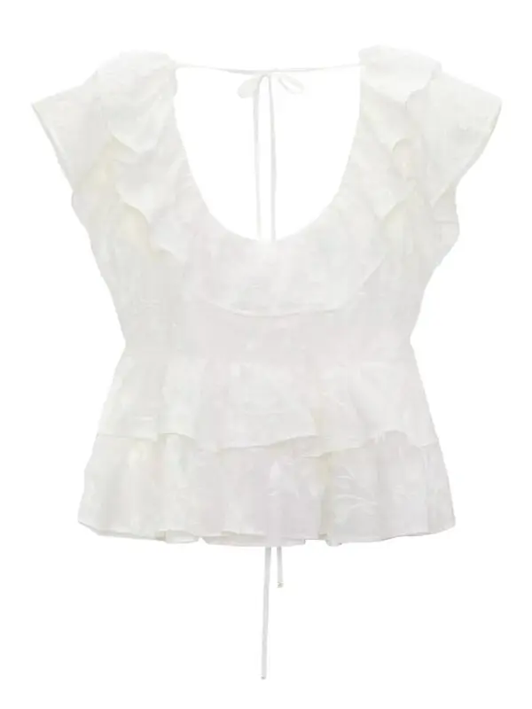 Dorothee Schumacher Ruffled Top - White