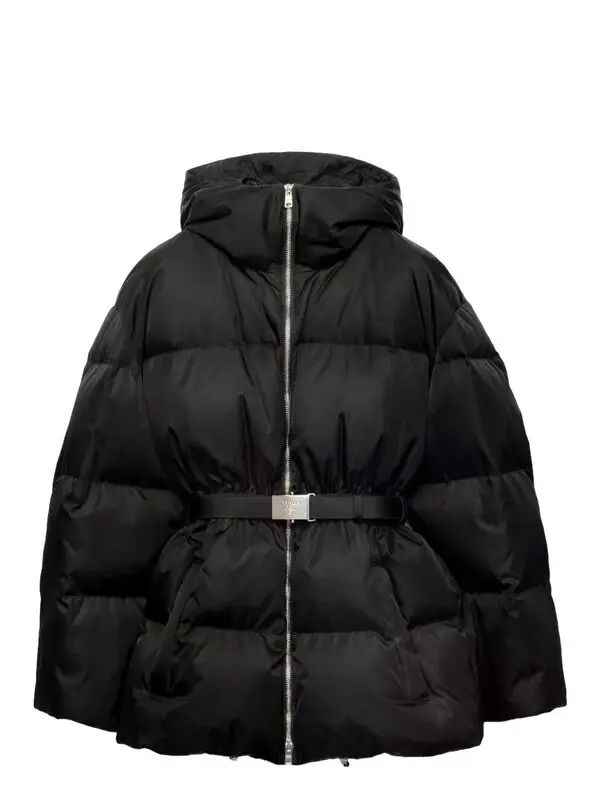 Prada Hooded Puffer Jacket - Black