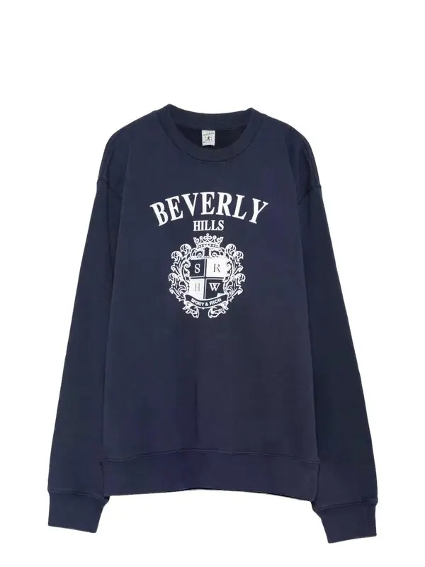 SPORTY & RICH Graphic-print Sweatshirt - Blue