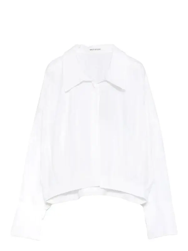 Mark Kenly Domino Tan Saina Collared Shirt - White