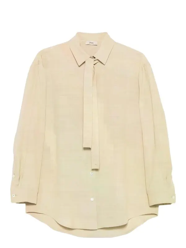 Herno Tie-neck Shirt - Neutrals