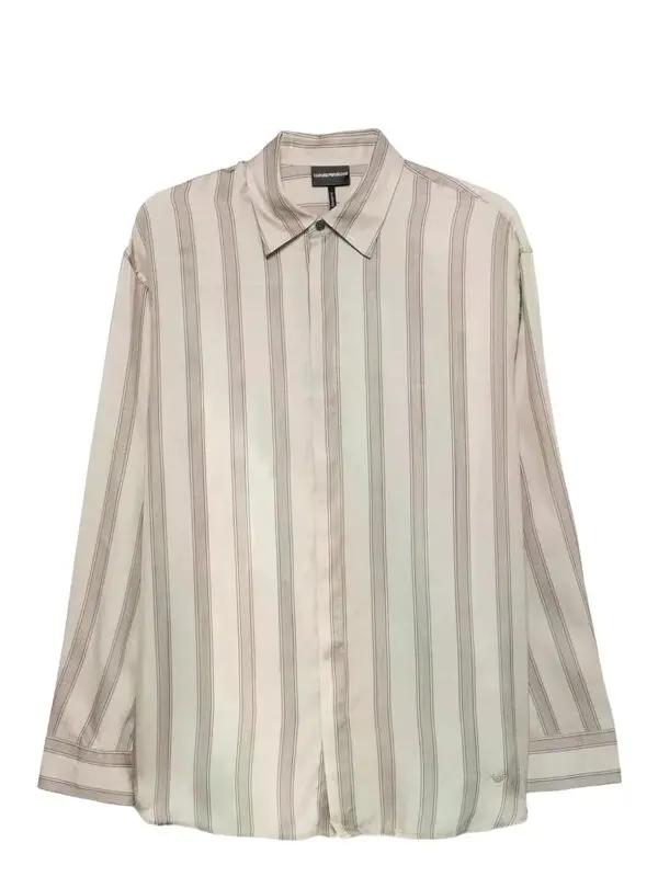 Emporio Armani Striped Shirt - Neutrals