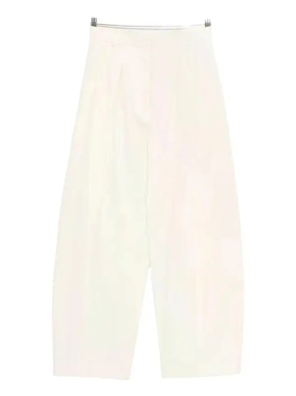 Mark Kenly Domino Tan Pleated Wide Leg Palazzo Pants - Neutrals