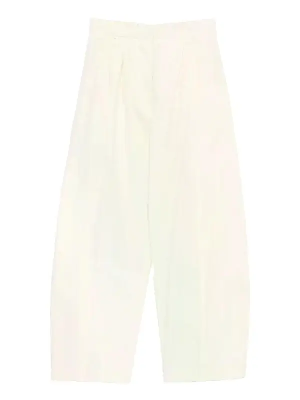 Mark Kenly Domino Tan Pleated Wide Leg Palazzo Pants - Neutrals