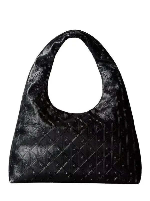 Calvin Klein Patterned Shoulder Bag - Black