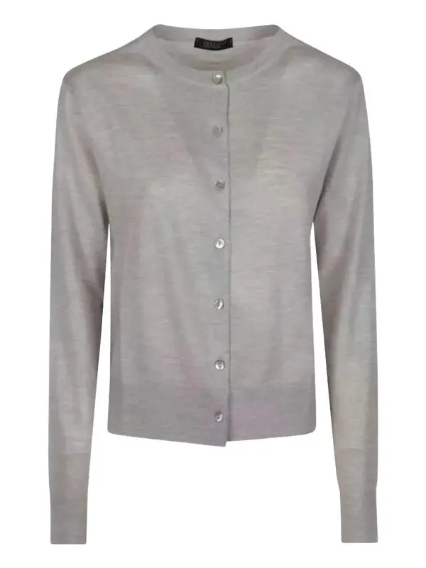 ARAGONA Buttoned Cardigan - Grey