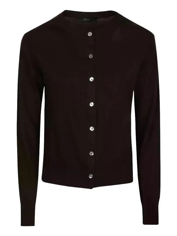 ARAGONA Buttoned Cardigan - Brown