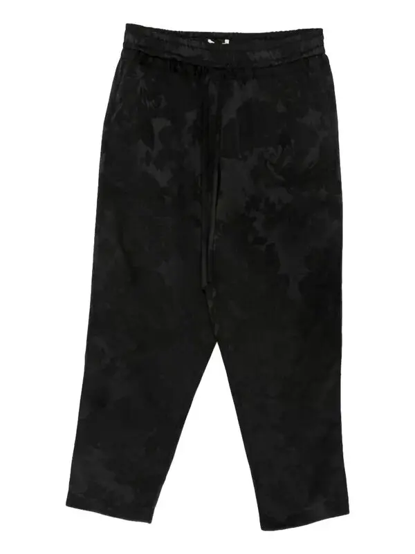 PSOPHIA Floral-print Trousers - Black