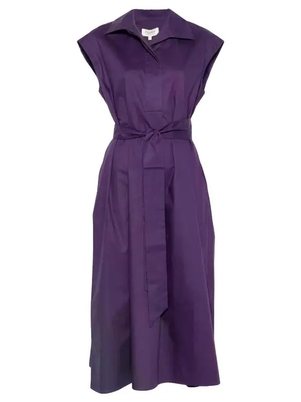 PSOPHIA Belted Shirt Dress - Purple