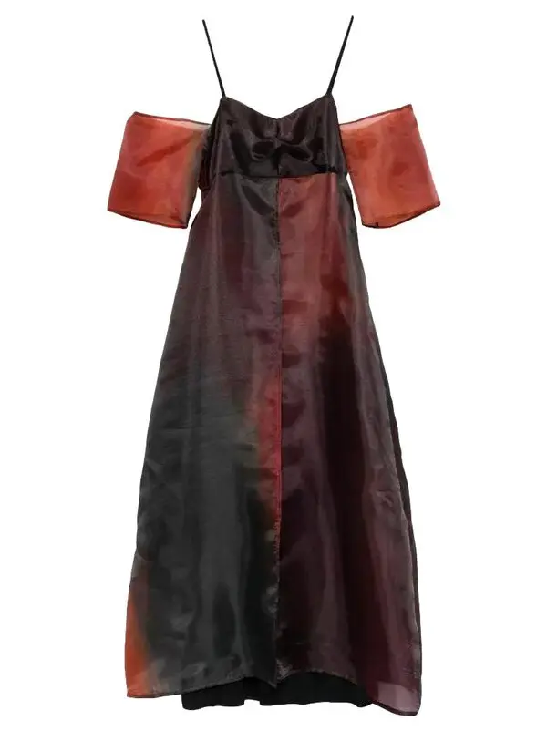 COLLECTION PRIVEE? Off-shoulder Dégradé Dress - Red