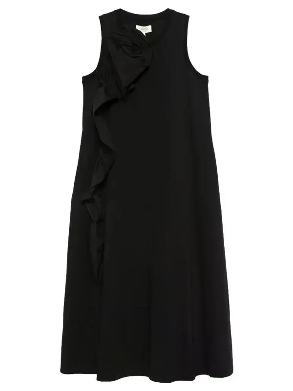 PSOPHIA Ruffled Midi Dress - Black