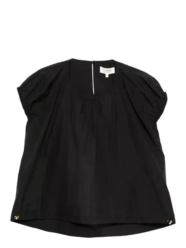PSOPHIA Crew-neck Blouse - Black