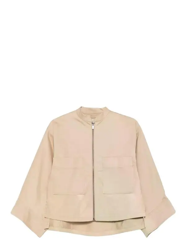 PSOPHIA Zipped Cropped Jacket - Neutrals