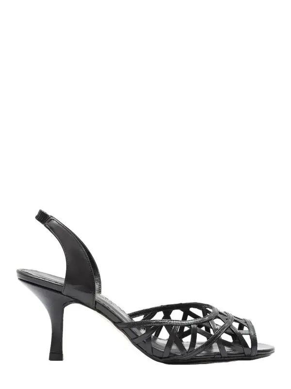STUDIO CHOFAKIAN Tokyo Palace Cut-out Sandals - Black