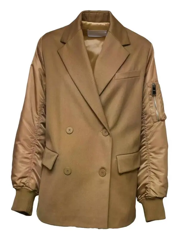DONDUP Double-breasted Jacket With Flap Pockets - Brown