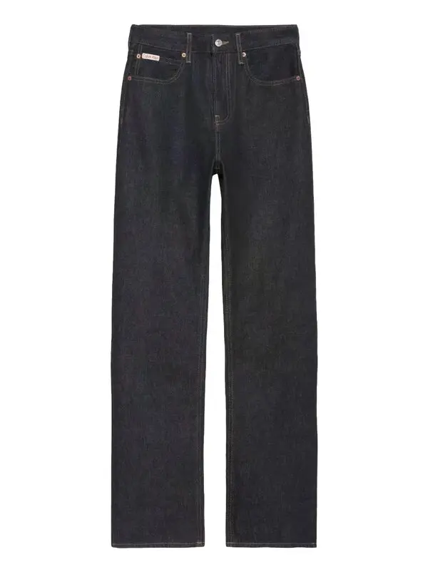 Calvin Klein Topstitched Trousers - Blue