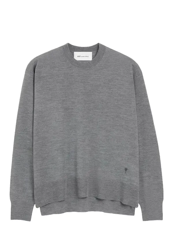 Ami De Coeur Crew-neck Sweater - Grey