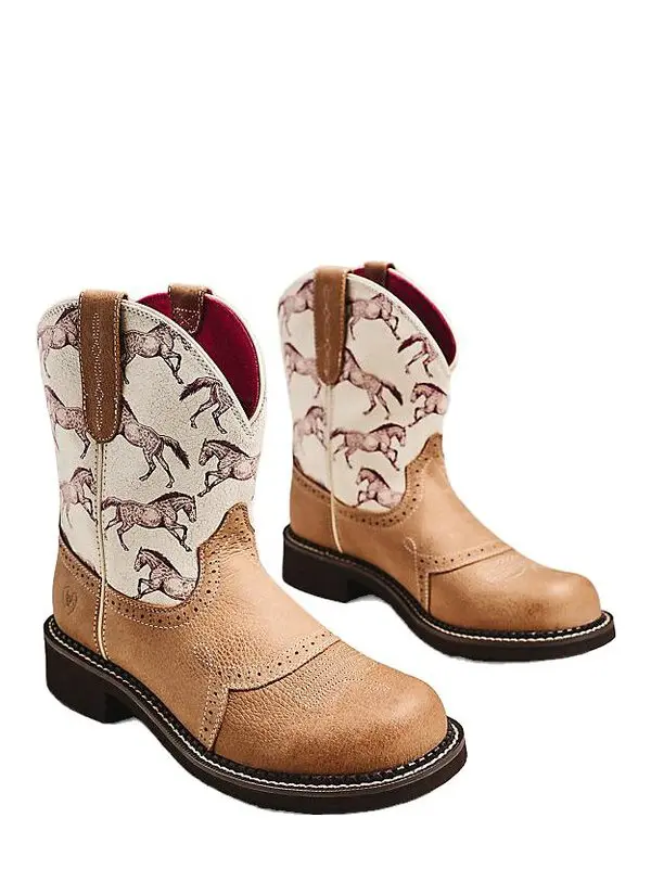 Anthropologie Ariat Fatbaby Heritage Western Boots - Dusted Brown