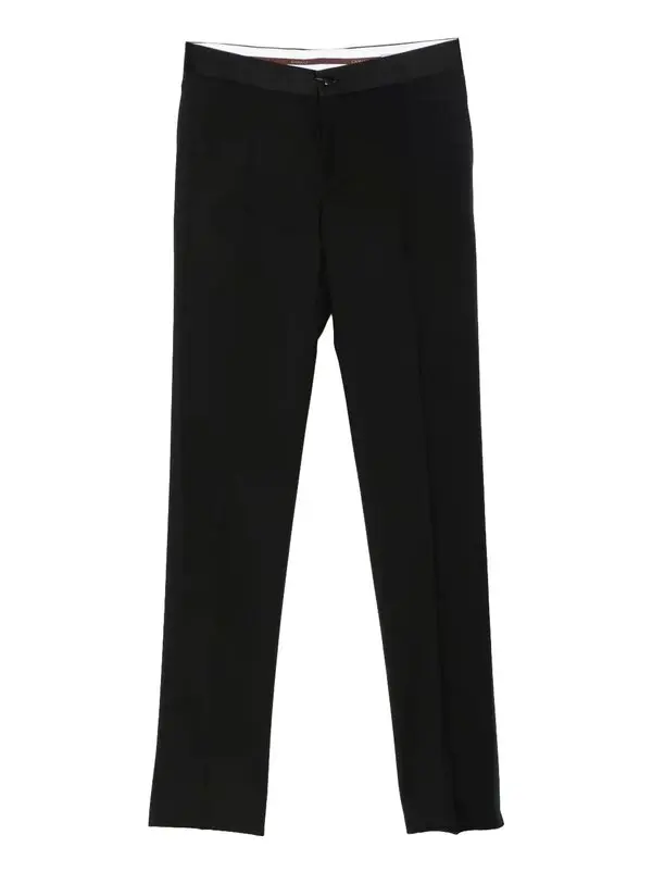 Canali Pressed-crease Trousers - Black